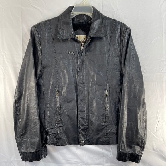 Berman'S | Jackets & Coats | Vintage Bermans Leather Full Zip Bomber ...